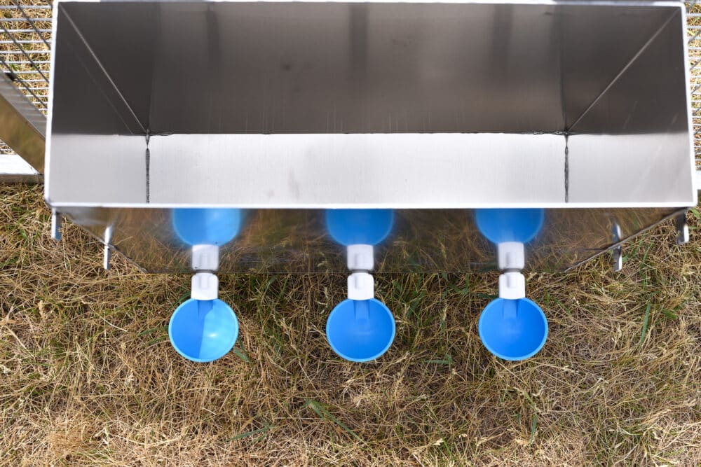 Aluminum Water and Feeder Set for Mobile Coop | Happy Farmer